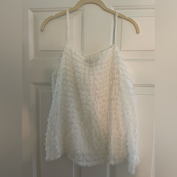 Anthropologie | Tops | Sunday In Brooklyn White Ruffle Tank Top | Poshmark